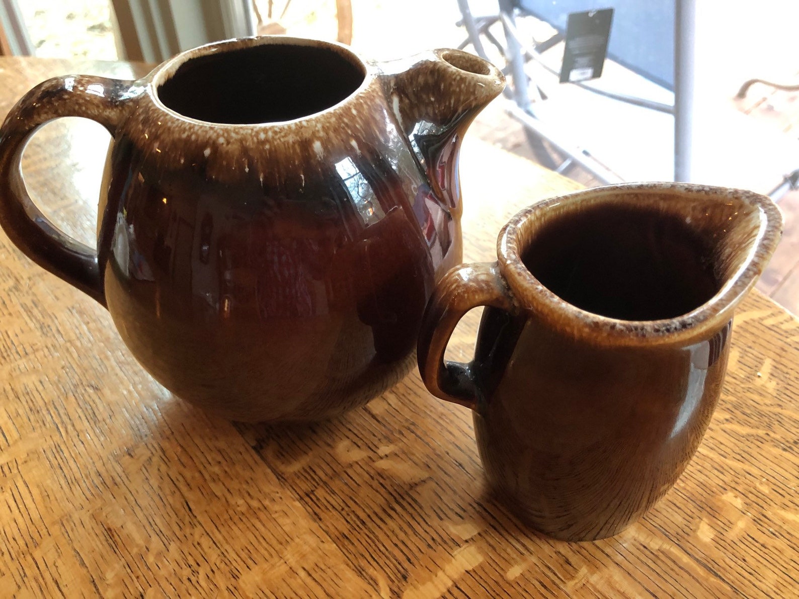 Hull Pitchers/pitcher/vintage/brown Glazed - Etsy
