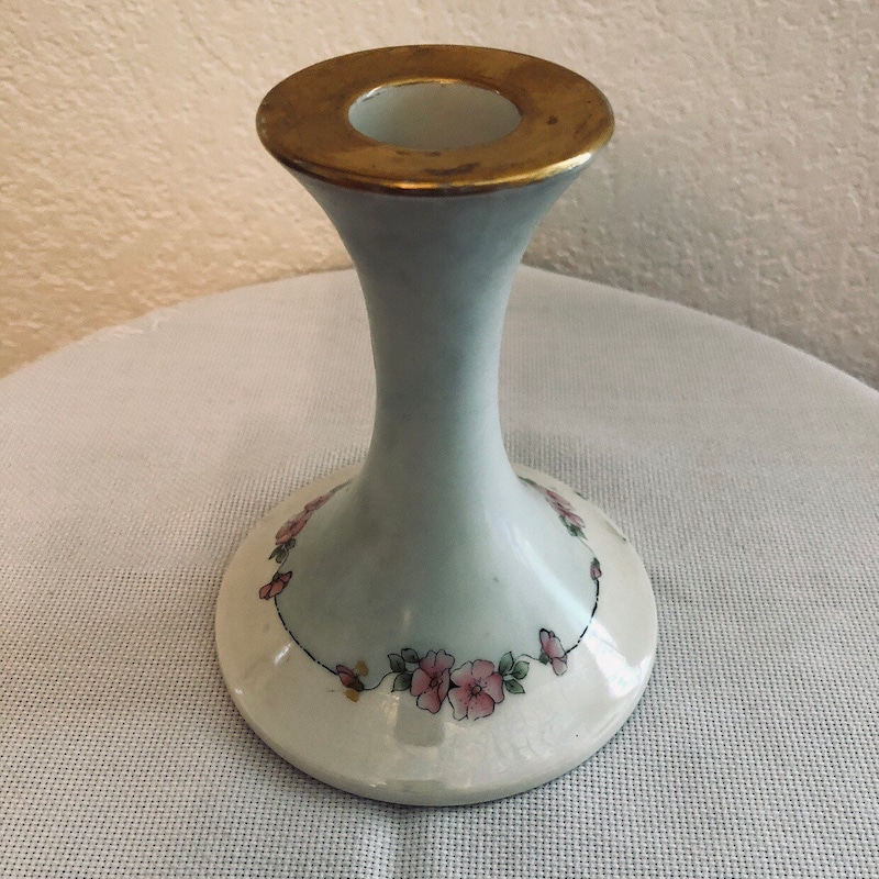 Geblümter kerzenhalter aus porzellan - Etsy.de