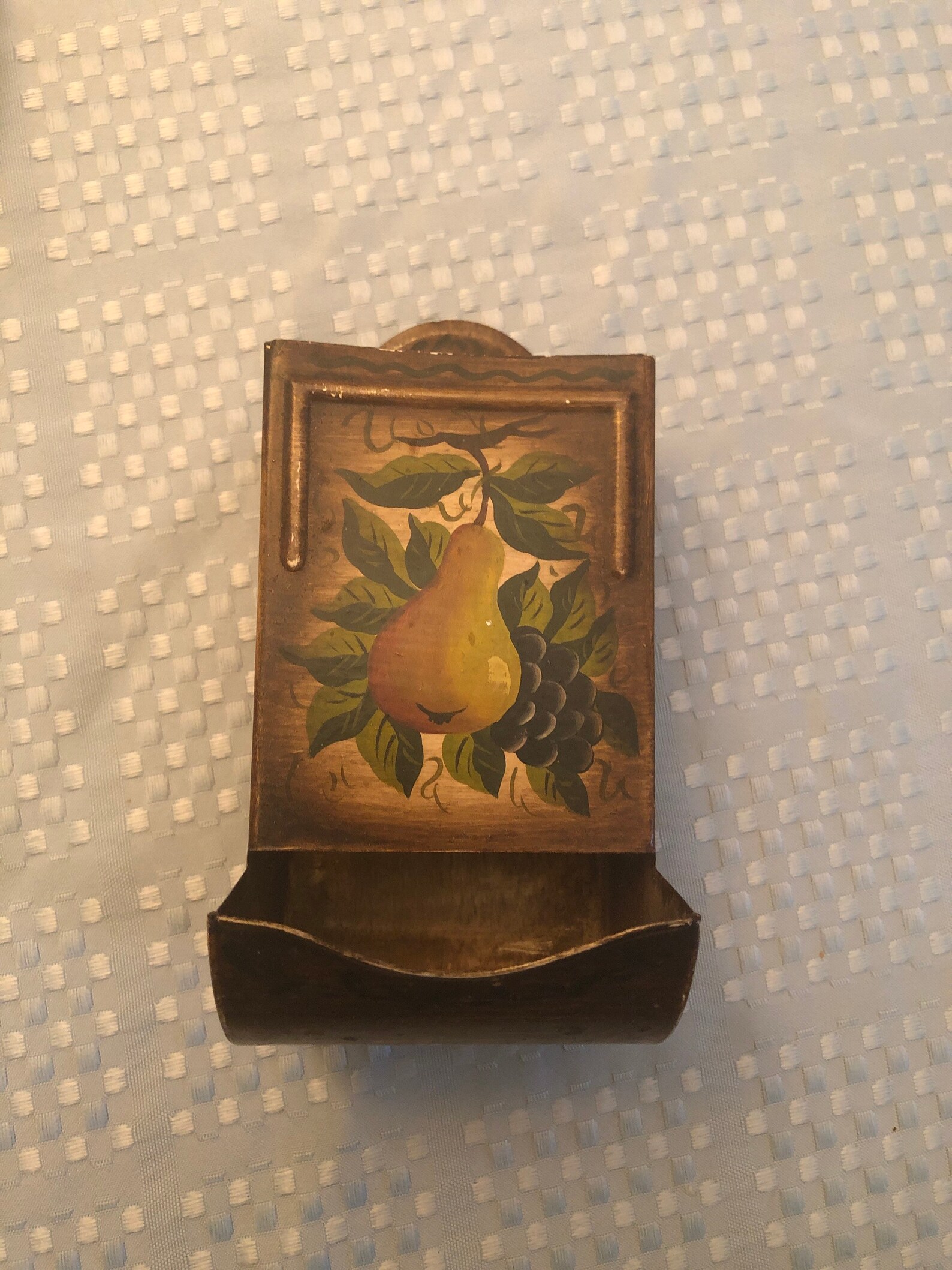 Vintage Tin Metal Wall Mount Match Box Holder and Silent Butler - Etsy