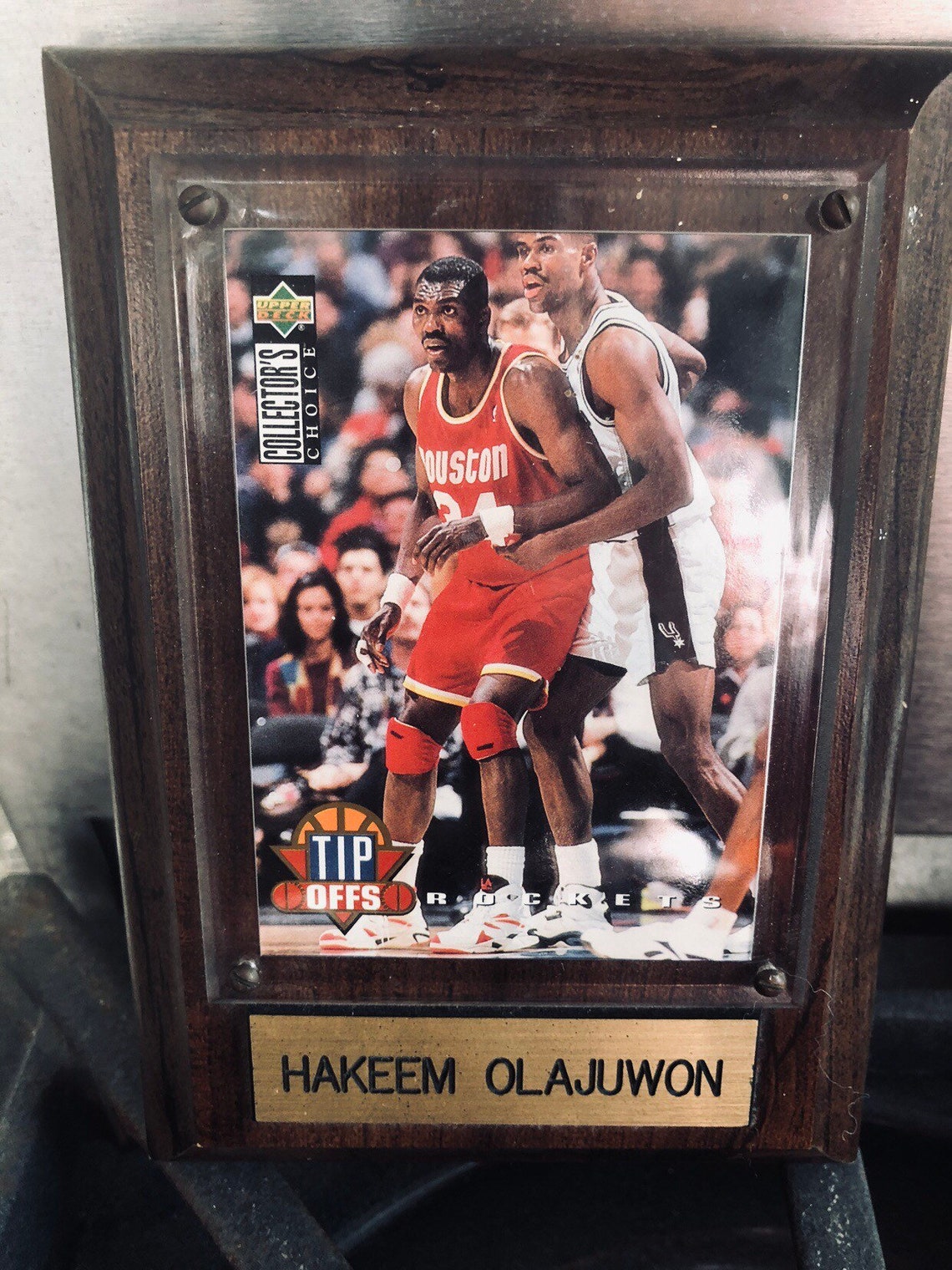 Hakeem Olajuwon Upper Deck Card/plaque/basketball Cards - Etsy