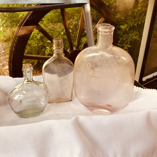 Antique Whisky Flask - Etsy