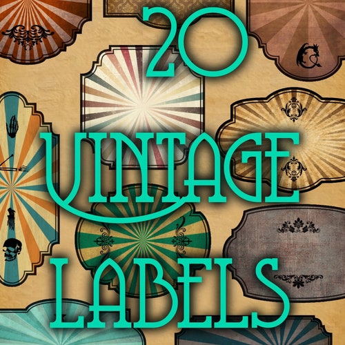 20 Printable Blank Vintage Labels Instant Download | Etsy