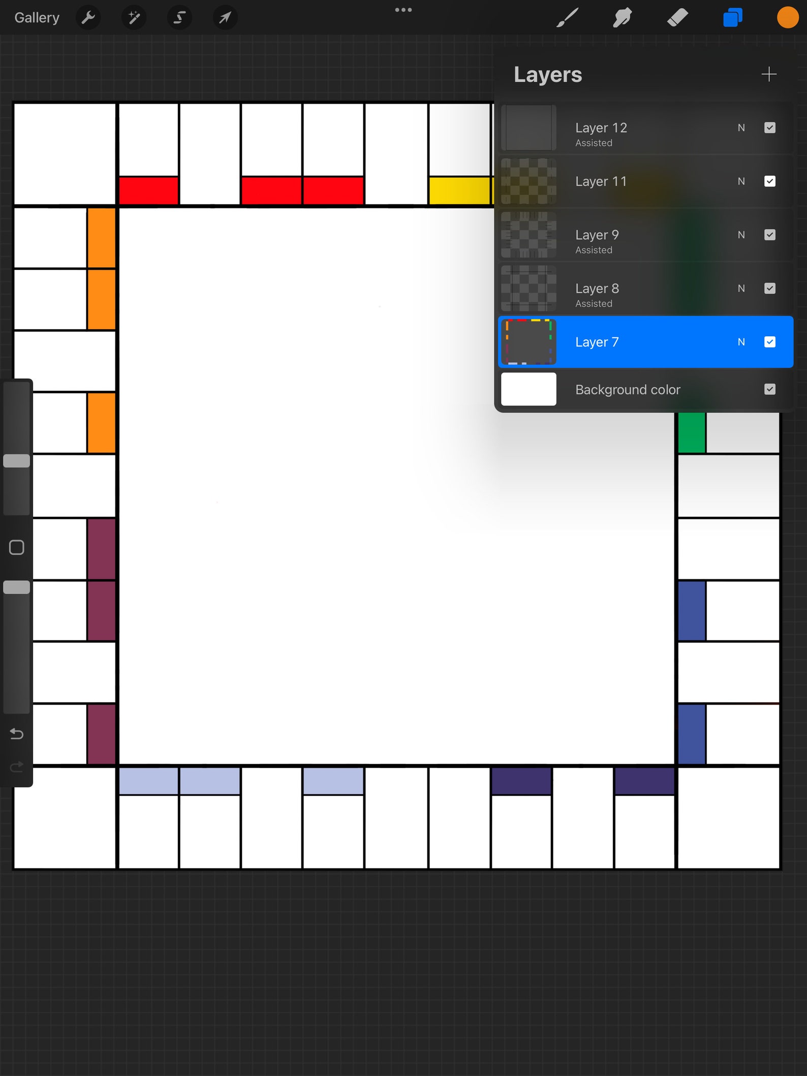 Monopoly, Sorry, Trouble,and Ludo PROCREATE Board Game Template Bundle ...