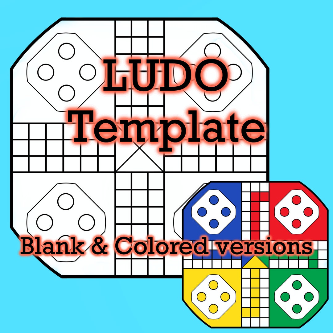Blank LUDO Board Game Template - Etsy Singapore