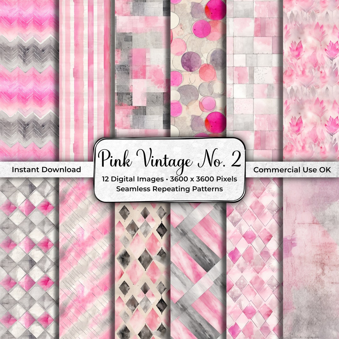 Pink Watercolor Texture Digital Paper: Seamless Scrapbook Background ...