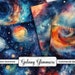 Galaxy Watercolor Digital Paper, Dark Celestial Backdrop, Galaxy ...