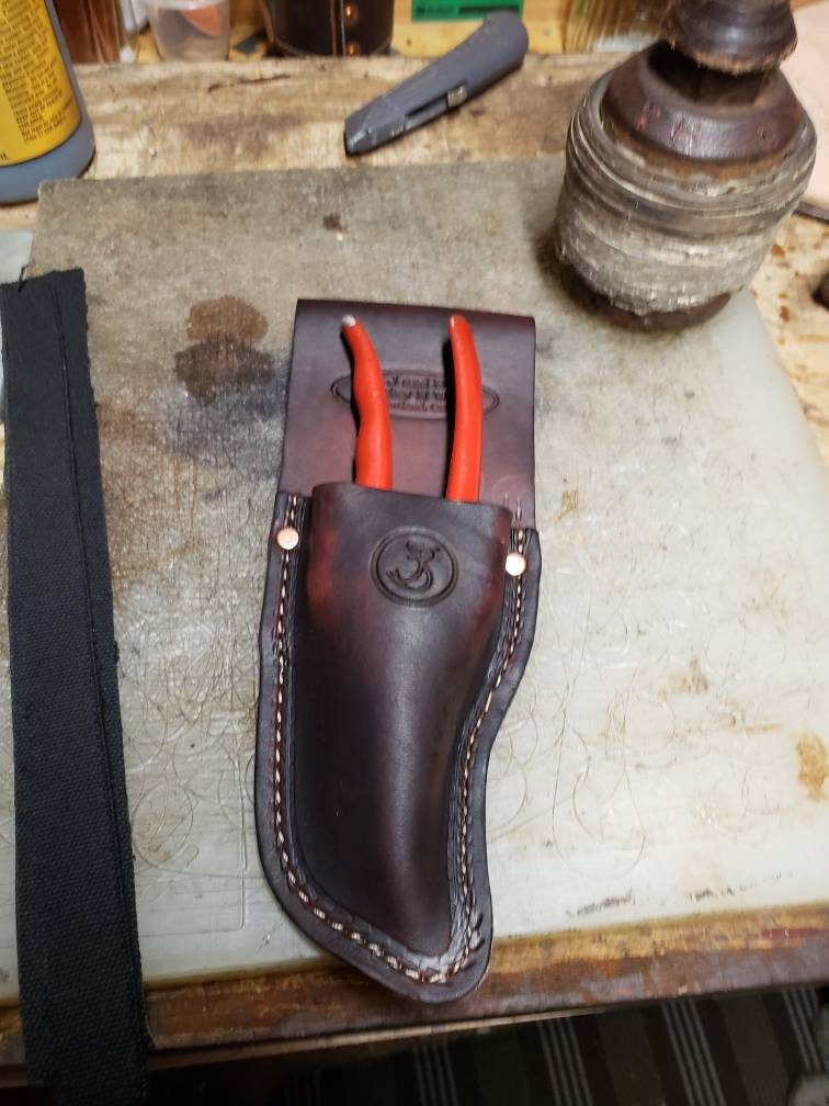 Leather Hand Pruner Holder for Your Belt And/or With a Clip*handmade ...