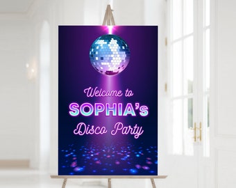 Disco Welcome Party Sign - Etsy