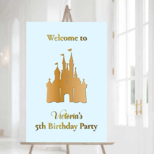 PRINCESS CASTLE Welcome Sign Personalized Princess Castle - Etsy