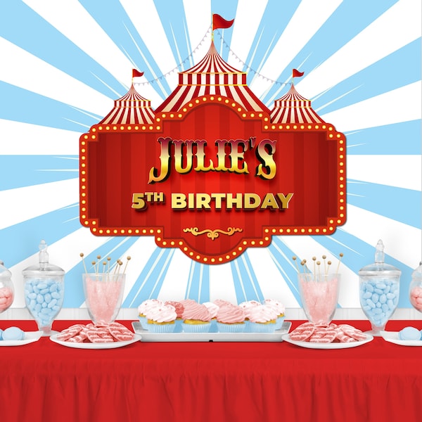 Circus Party Backdrop - Etsy