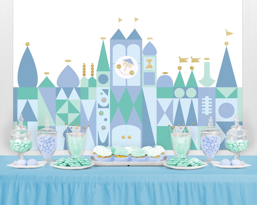 PRINTED Its a SMALL WORLD Inspired Birthday Party Backdrop - Small ...
