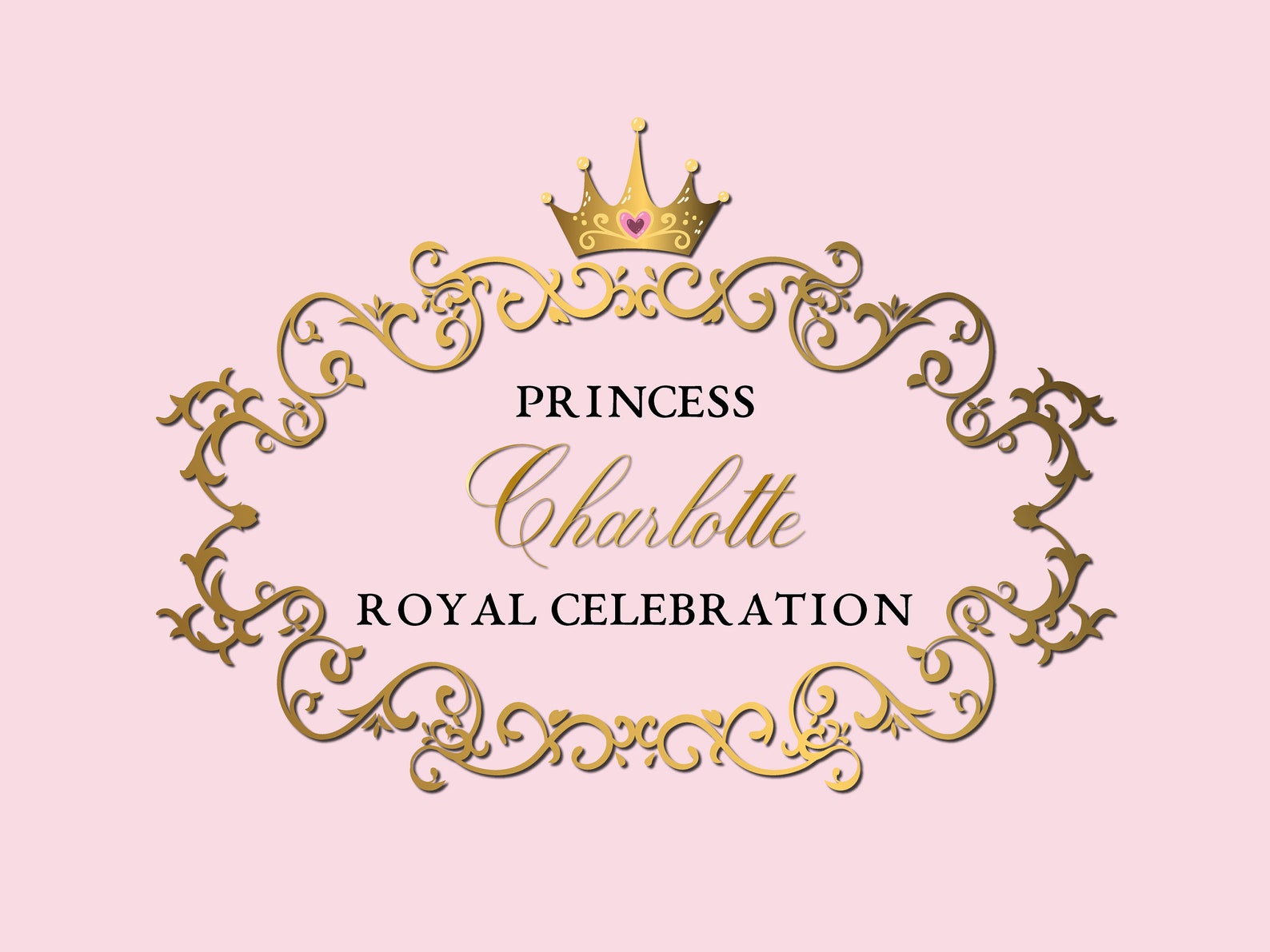 PRINCESS Personalized Birthday Party Backdrop Royal Princess - Etsy