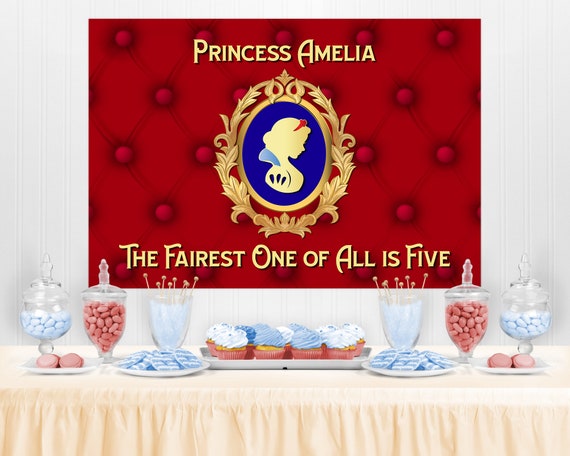 PRINCESS Birthday Backdrop Party Backdrop Party Banner | Etsy