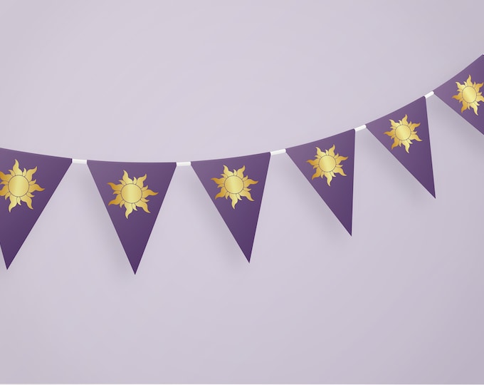 Immediate Download - Tangled Rapunzel Sun Banner - Etsy