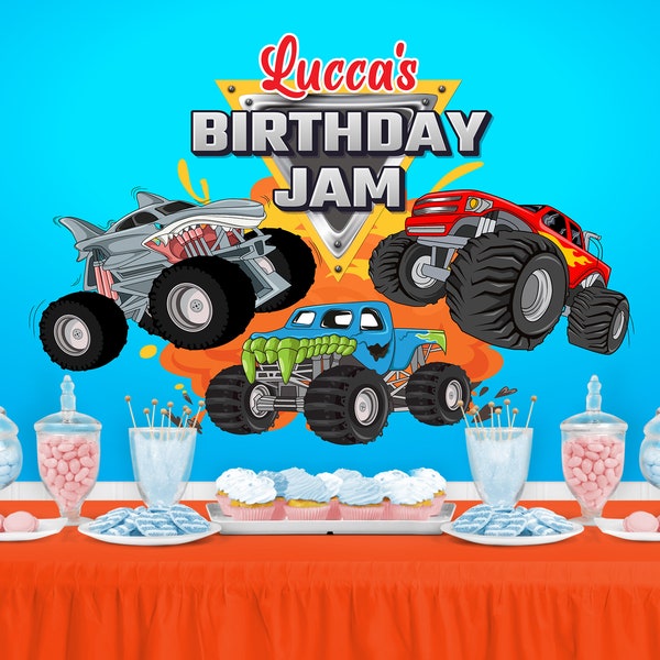 Monster Jam Backdrop for Baby - Etsy