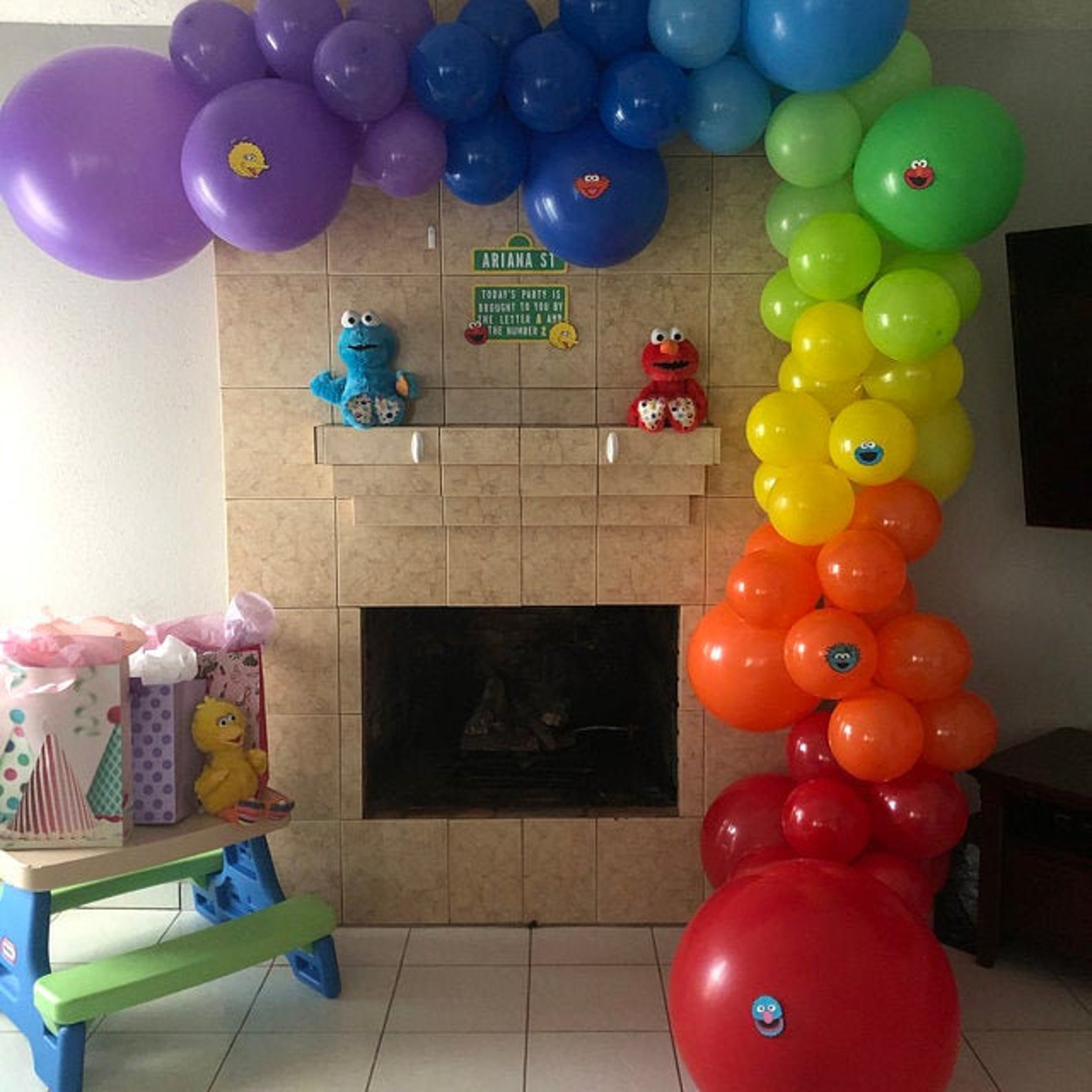 RAINBOW BALLOON Garland Kit 14 Ft Colorful Rainbow Balloon - Etsy