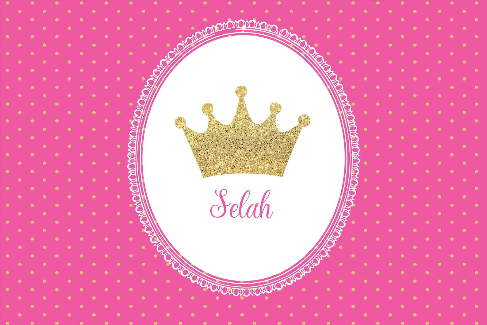 PRINCESS Personalized Birthday Party Backdrop Royal Princess - Etsy