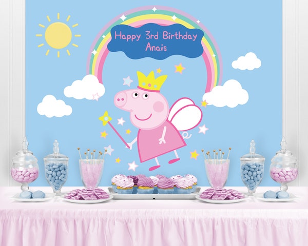 Peppa Pig PREFILLED Printable Party Food Card Labels INSTANT - Etsy Canada