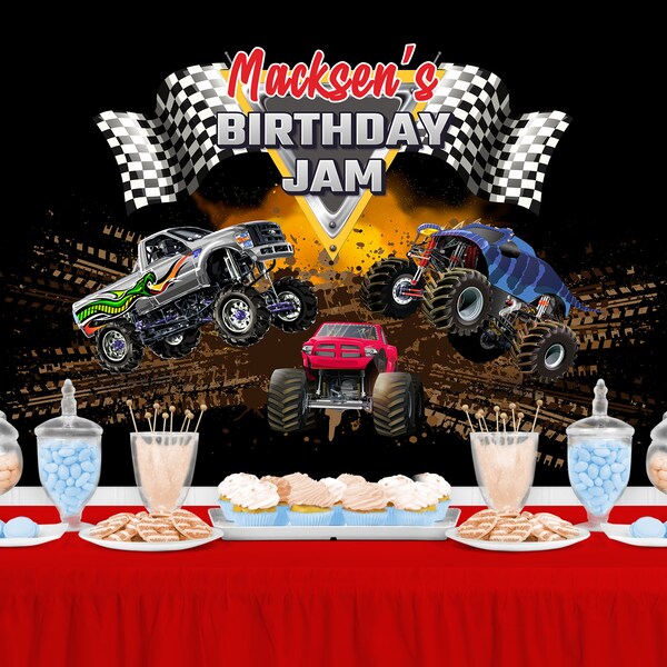 Monster Jam Party Banner - Etsy