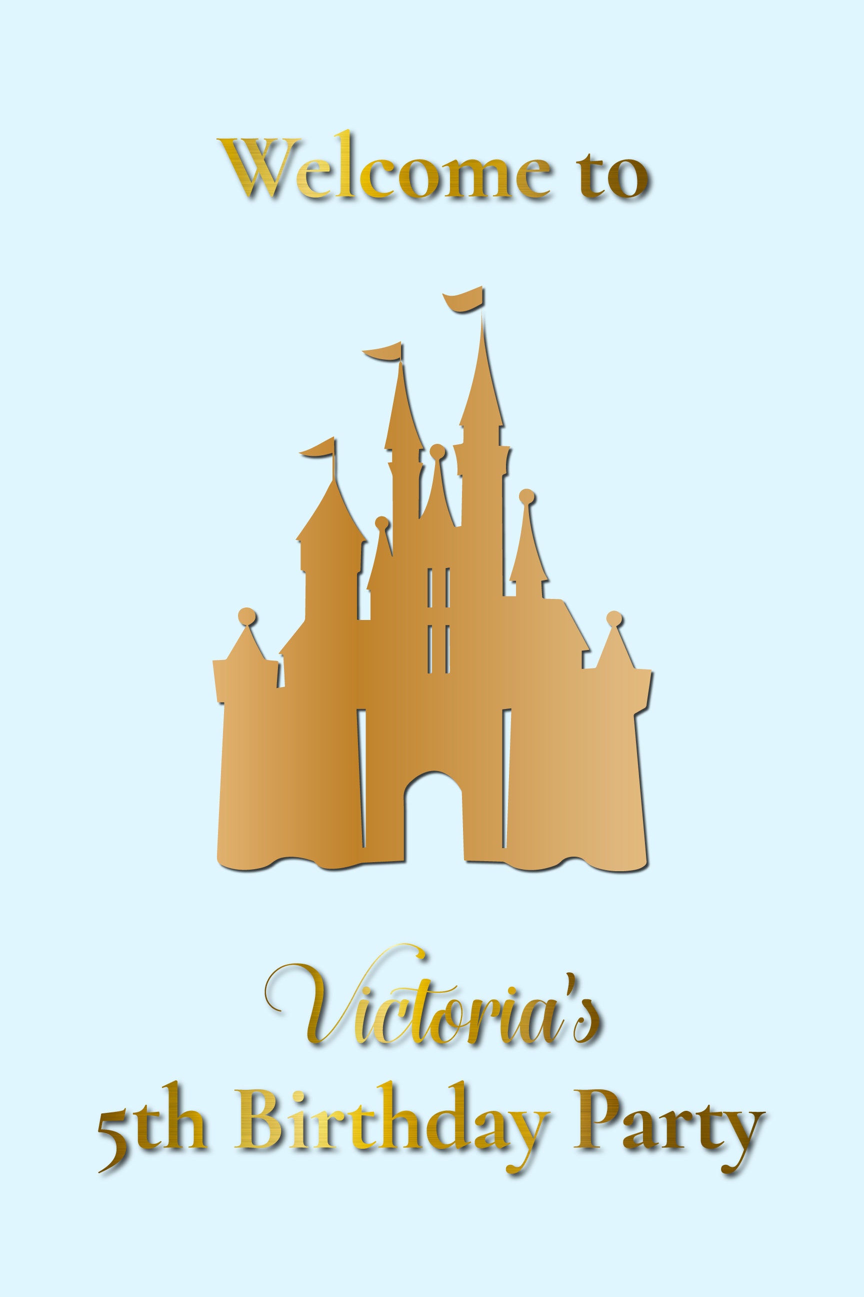 PRINCESS CASTLE Welcome Sign Personalized Princess Castle - Etsy