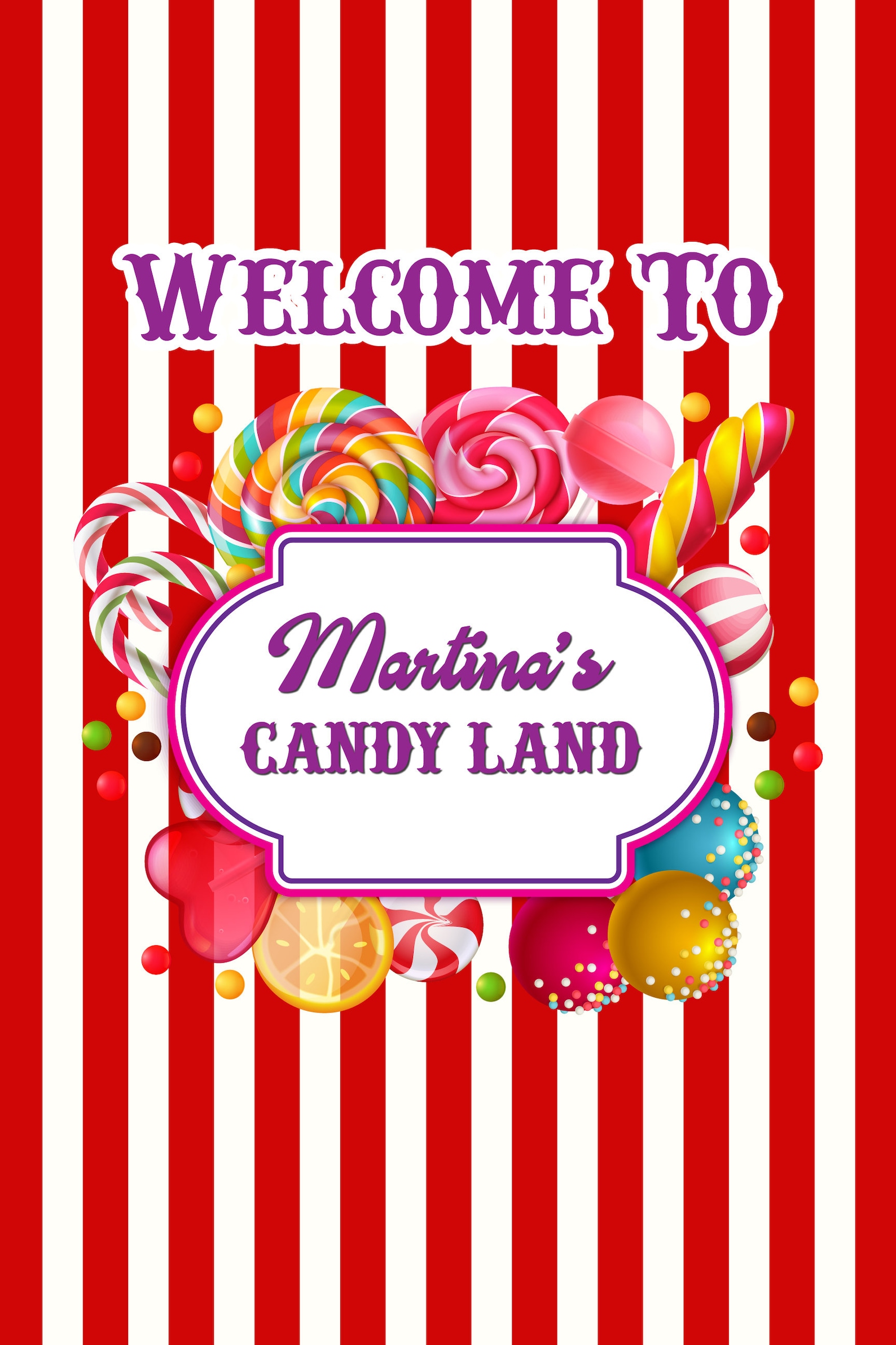 CANDY SHOPPE Welcome Sign Candy Shop Sweet Shop High Tea | Etsy