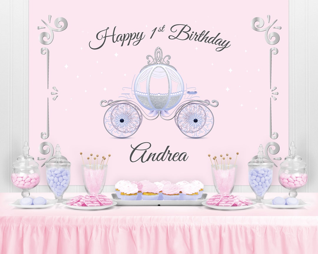 PRINCESS Personalized Birthday Party Backdrop - Royal Princess Birthday ...