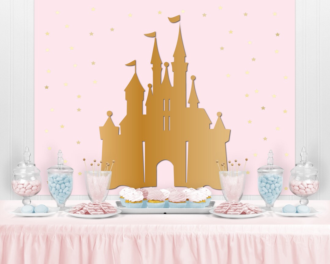 PRINCESS CASTLE Birthday Backdrop - Party Backdrop - Party Banner ...
