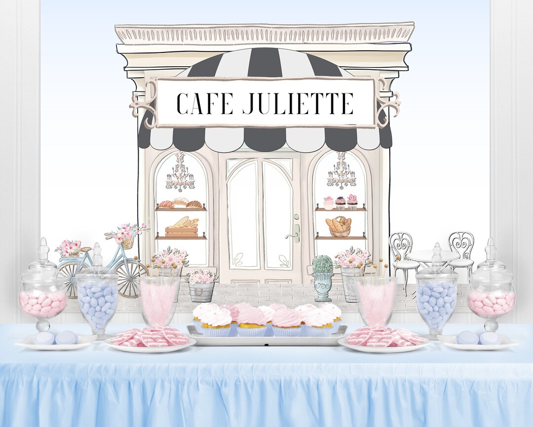 FRENCH PATISSERIE Party Backdrop - Personalized Paris Birthday Bridal ...