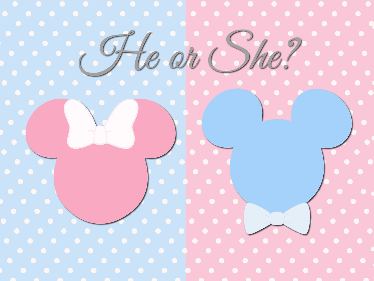 MOUSE Character Inspired Gender Reveal Party Backdrop - Etsy