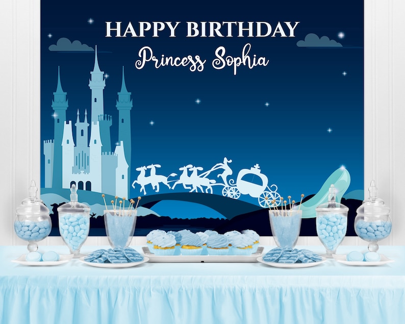 PRINCESS CASTLE Birthday Backdrop Party Backdrop Party - Etsy