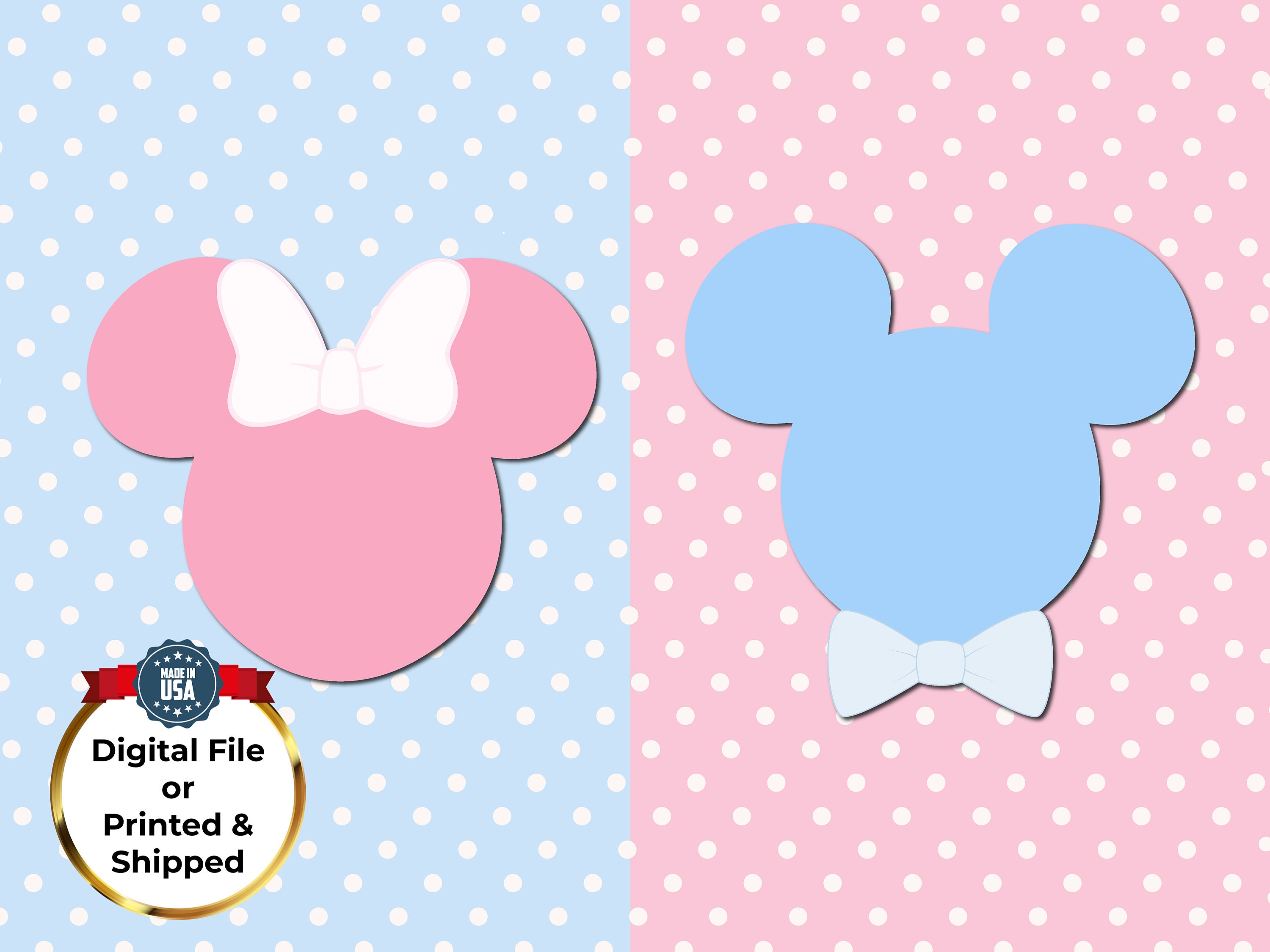 MOUSE Character Inspired Gender Reveal Party Backdrop - Etsy