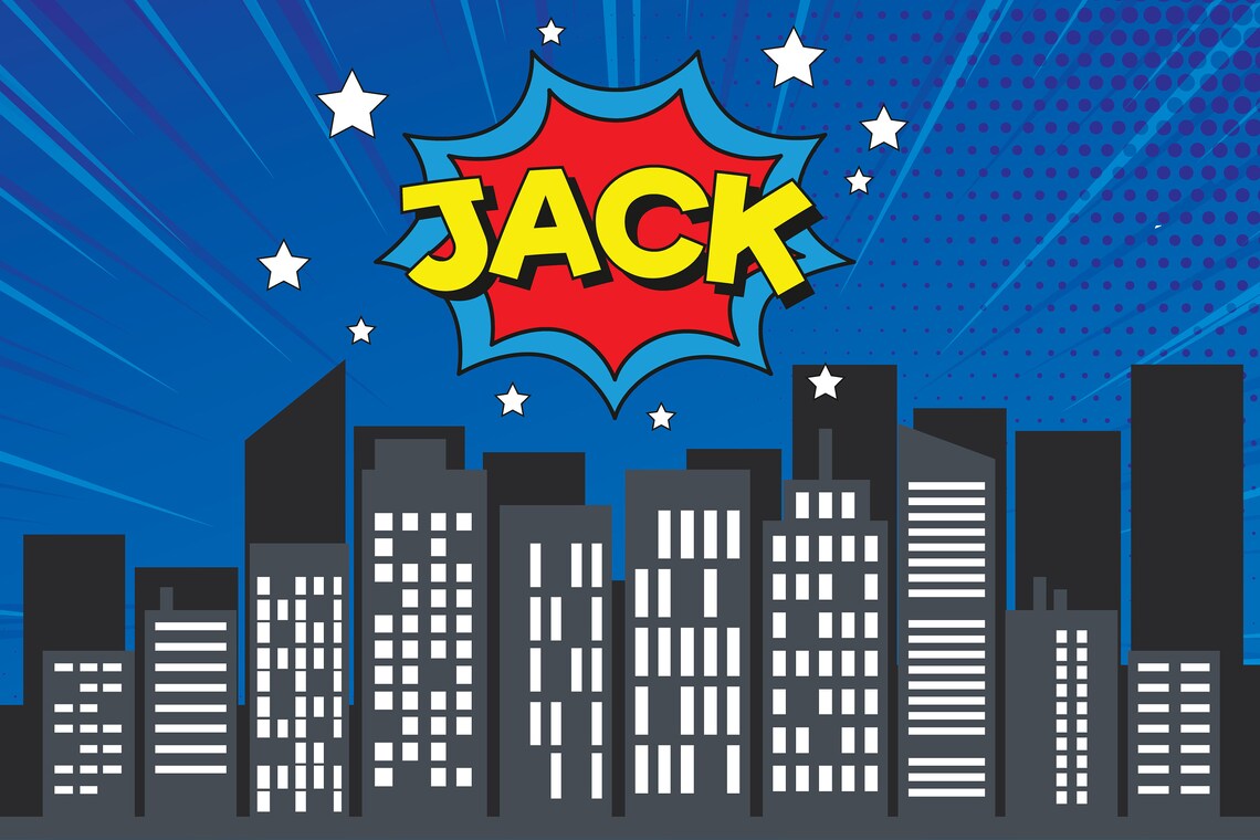 SUPERHERO Personalized Birthday Party Backdrop Super Hero | Etsy