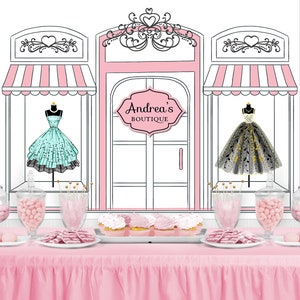FASHION BOUTIQUE Personalized Birthday Party Backdrop - Fashion Model ...
