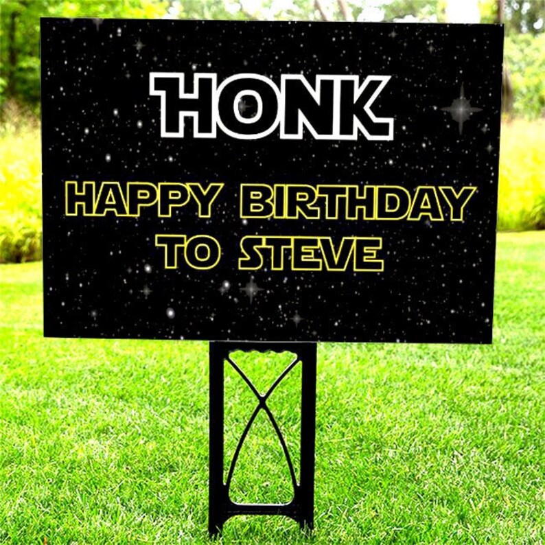 SPACE Inspired Yard Sign STAR Birthday Party Sign Party - Etsy