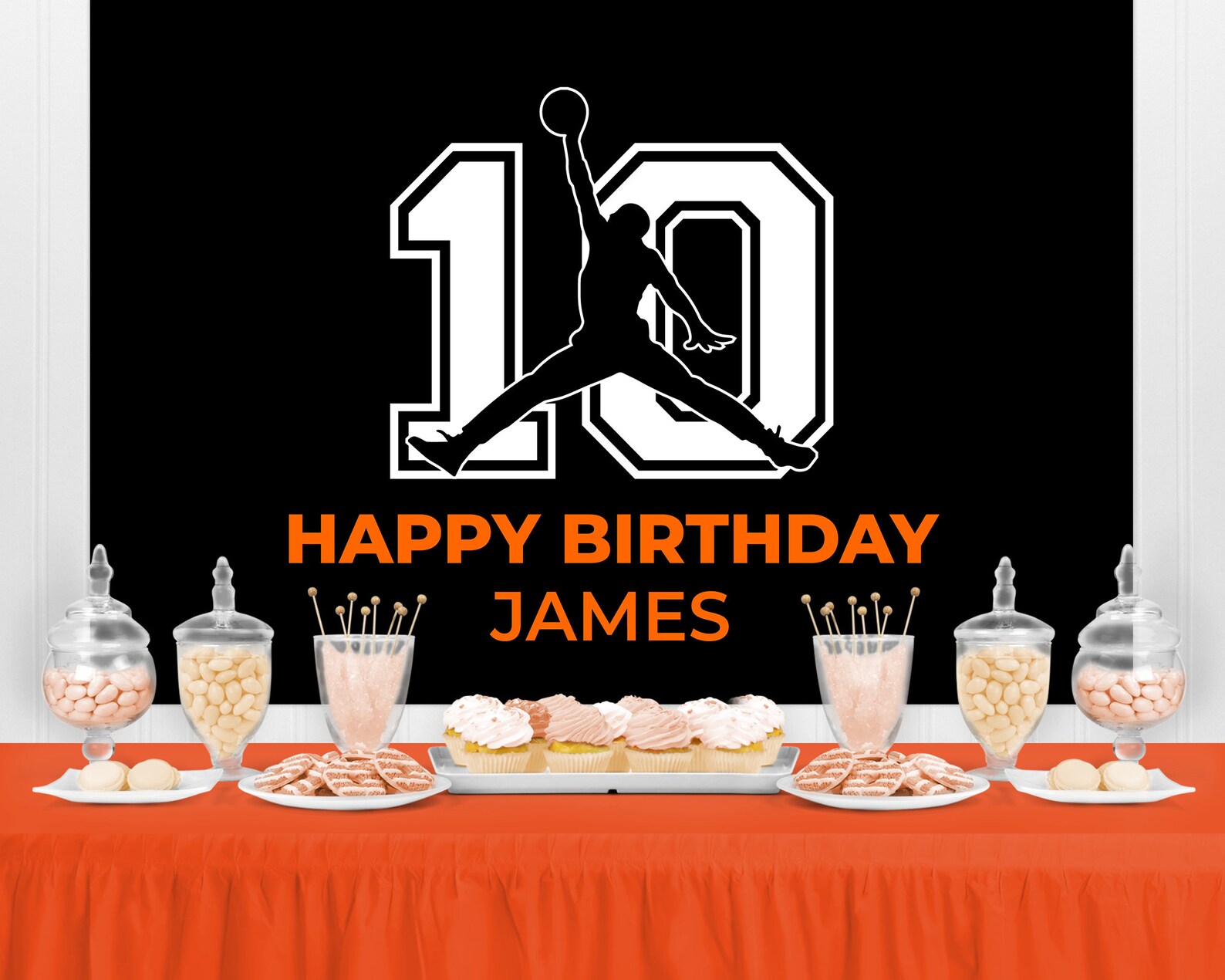 BASKETBALL Birthday Party Backdrop Basketball Birthday Party - Etsy