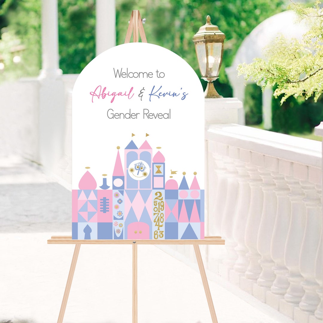 ARCH SMALL WORLD Inspired Welcome Sign Personalized Sign Party ...