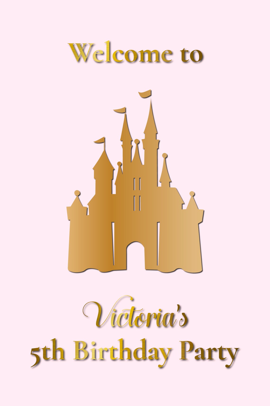 PRINCESS CASTLE Welcome Sign Personalized Princess Castle | Etsy