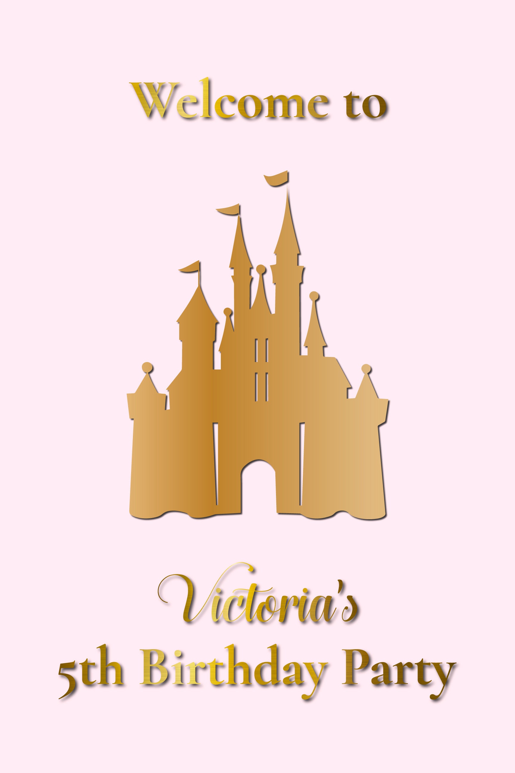 PRINCESS CASTLE Welcome Sign Personalized Princess Castle - Etsy