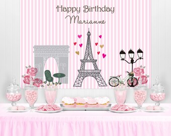 Paris Party Backdrop | Etsy