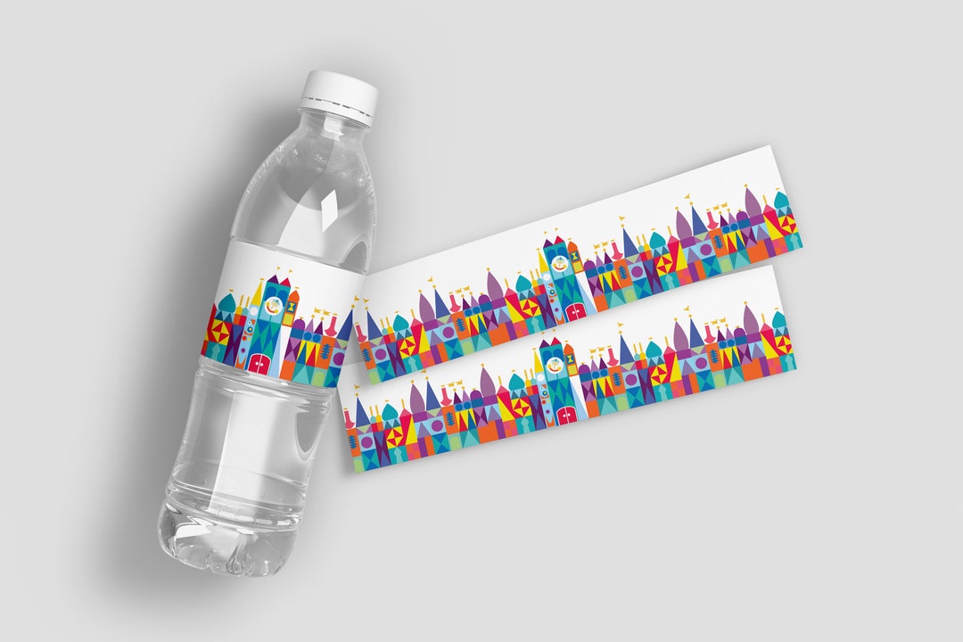 PRINTABLE FILE DOWNLOAD Its a Small World Water Bottle Labels for Party ...