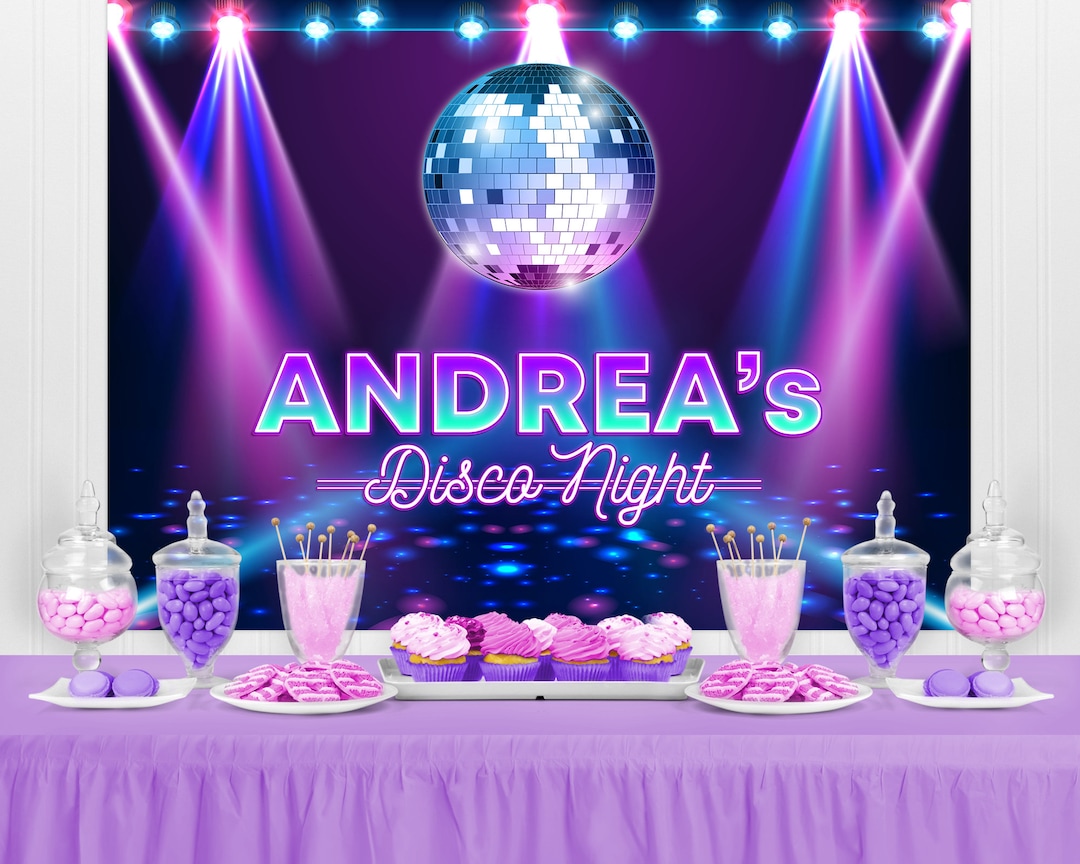 DISCO BALL DANCE Personalized Party Backdrop - Graduation Prom Party ...
