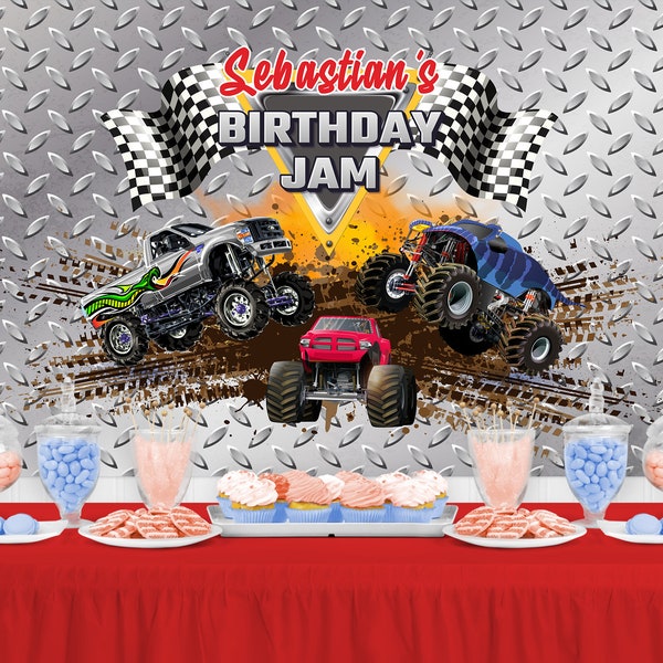 Monster Jam Party Banner - Etsy