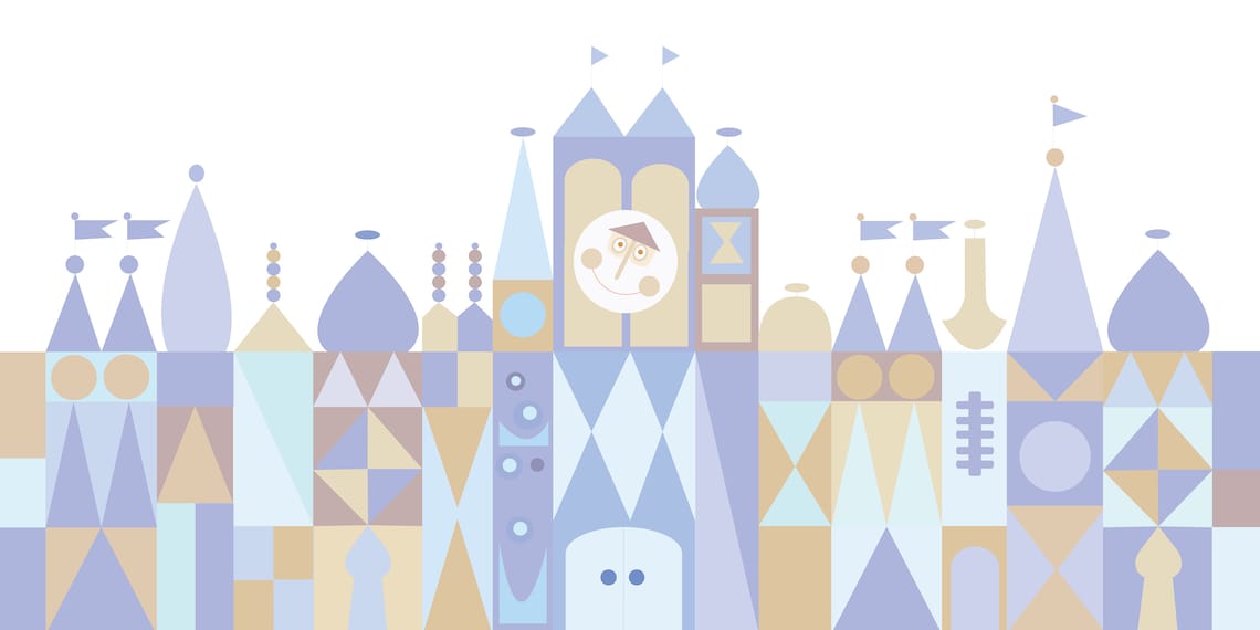 PRINTED Its a SMALL WORLD Inspired Birthday Party Backdrop - Etsy