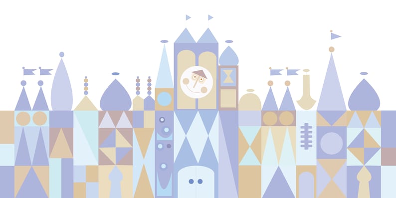 PRINTED Its a SMALL WORLD Inspired Birthday Party Backdrop - Etsy