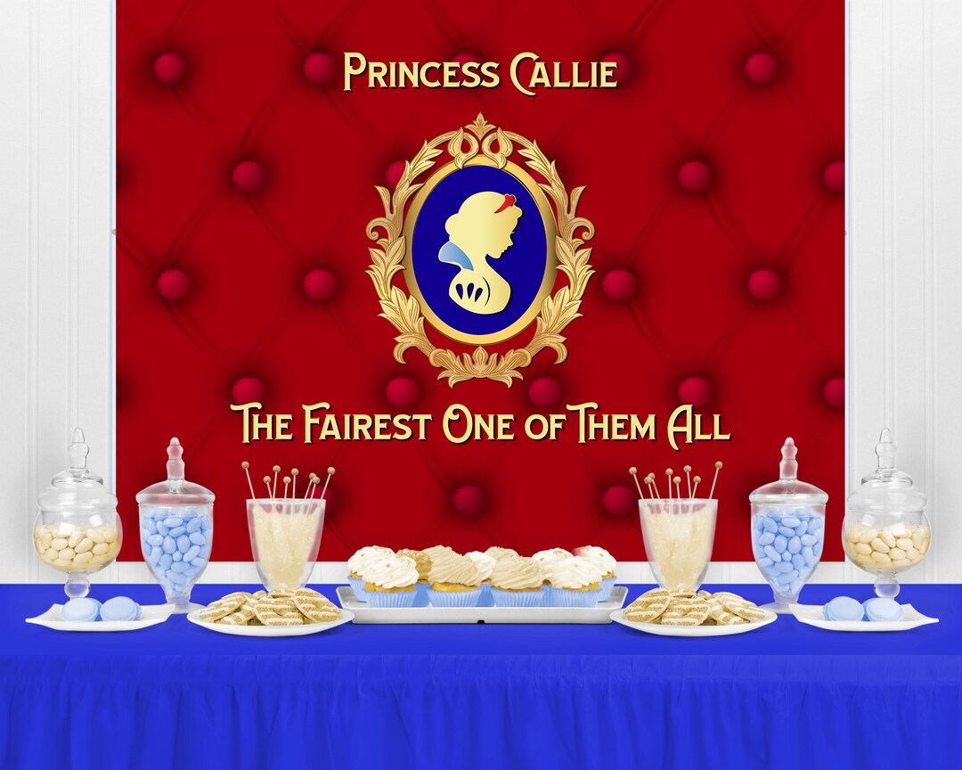 PRINCESS Birthday Backdrop - Party Backdrop - Party Banner - Party ...