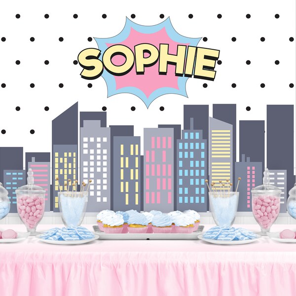 Superhero Backdrop - Etsy