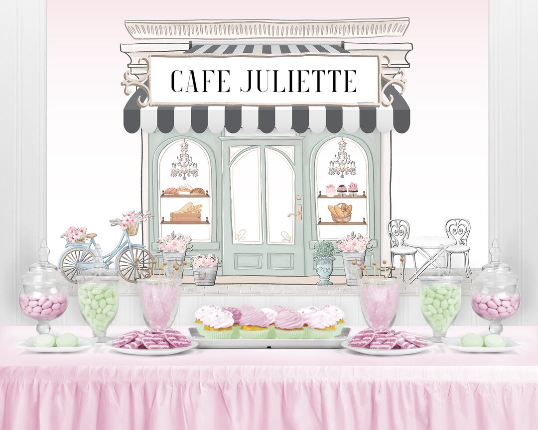 FRENCH PATISSERIE Party Backdrop - Personalized Paris Birthday Bridal ...