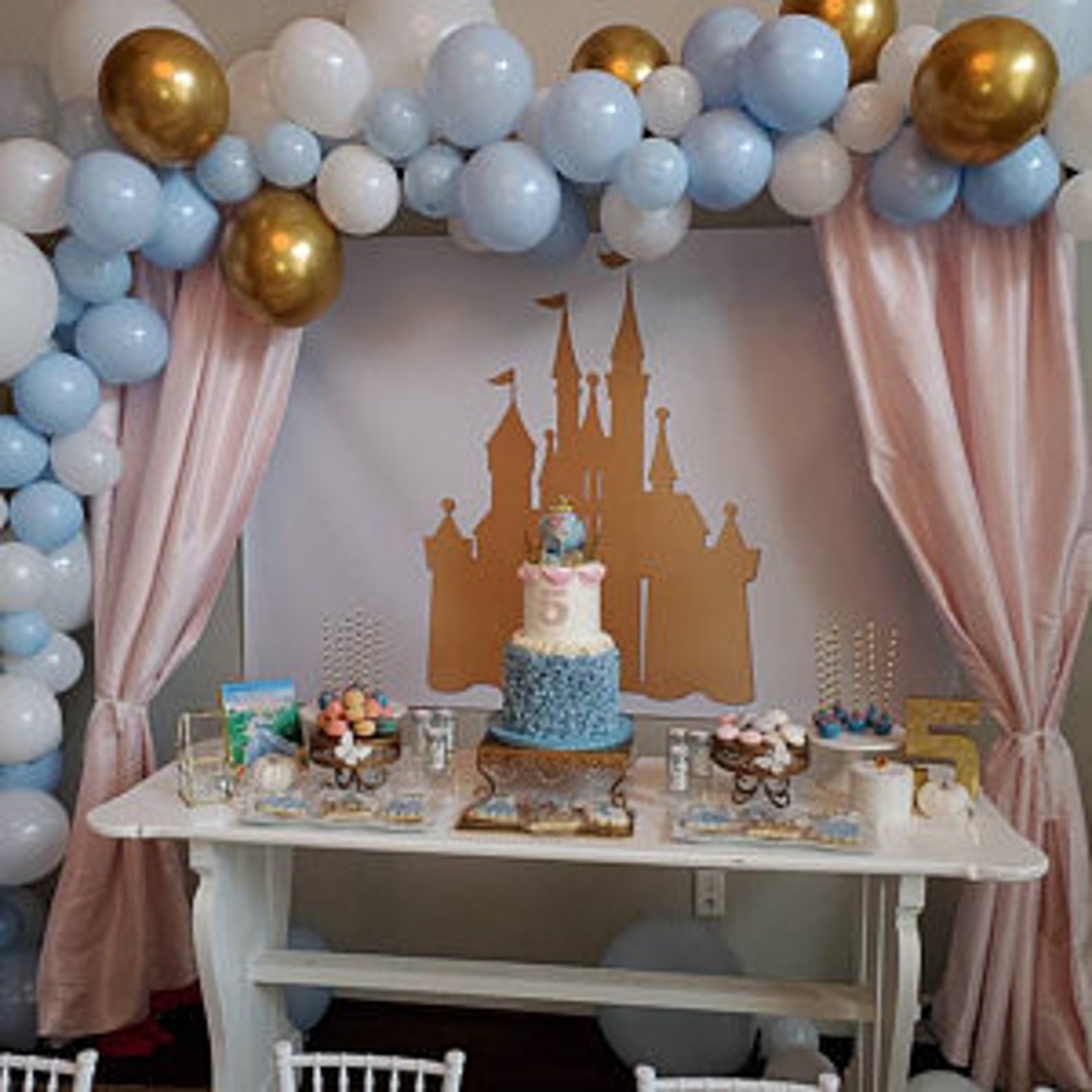 PRINCESS CASTLE Birthday Backdrop Party Backdrop Party - Etsy