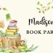 BOOK PARTY Personalized Birthday Backdrop Book Club Party Backdrop ...