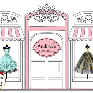 FASHION BOUTIQUE Personalized Birthday Party Backdrop - Fashion Model ...
